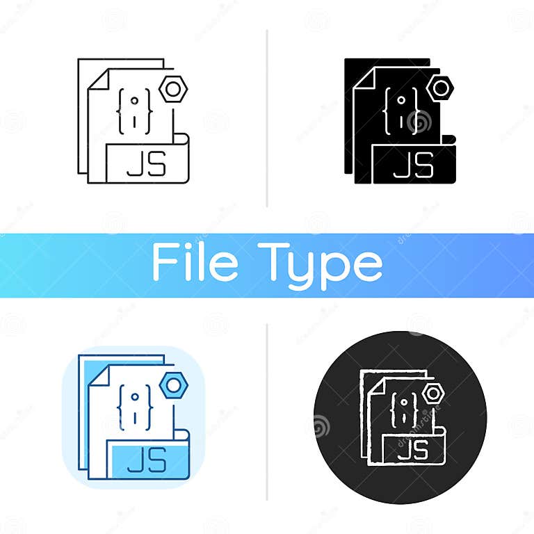 JS file icon stock vector. Illustration of logo, glyph - 197698863