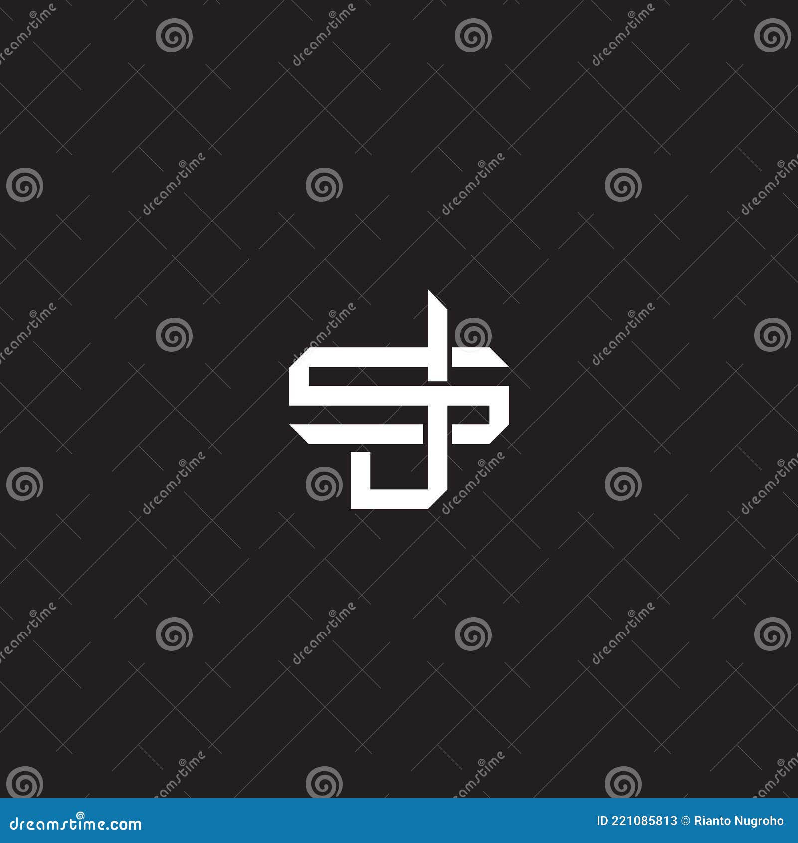 JS Initial Letter Overlapping Interlock Logo Monogram Line Art Style ...