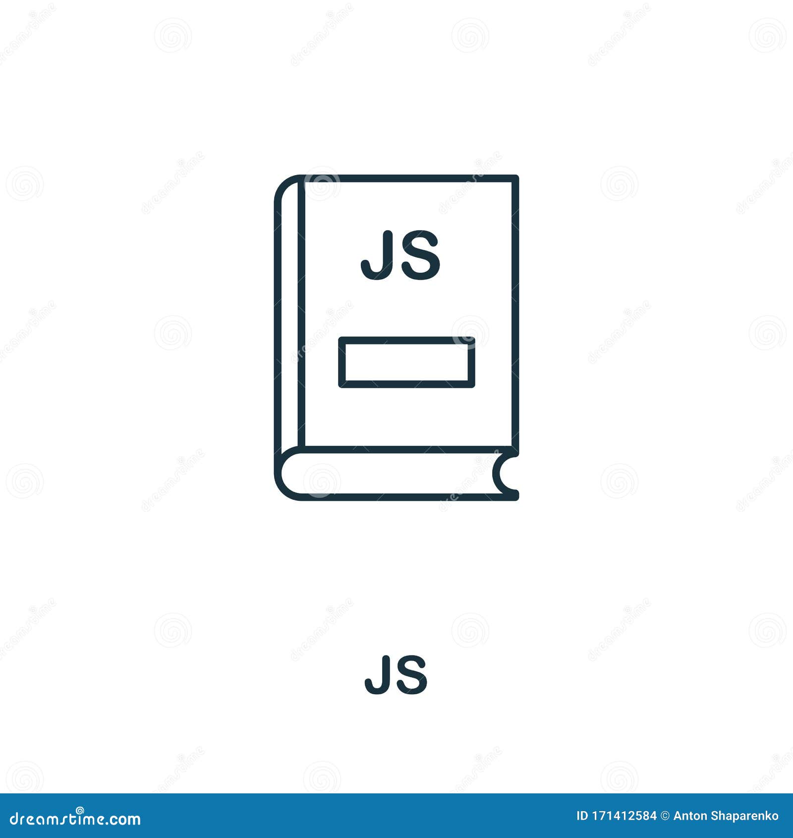 Js Line Icon Thin Design Style From Programmer Icon Collection Stock Vector Illustration Of