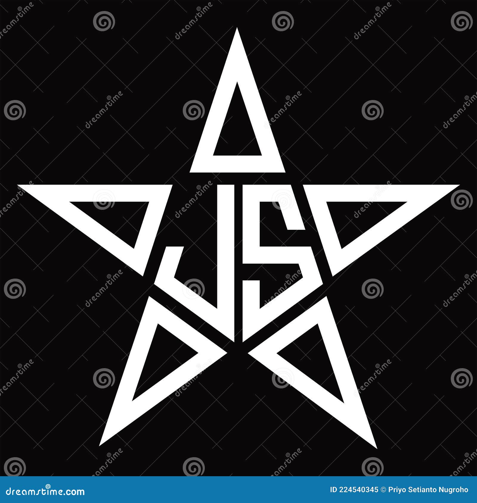 JS Logo Monogram with Star Shape Design Template Stock Vector ...