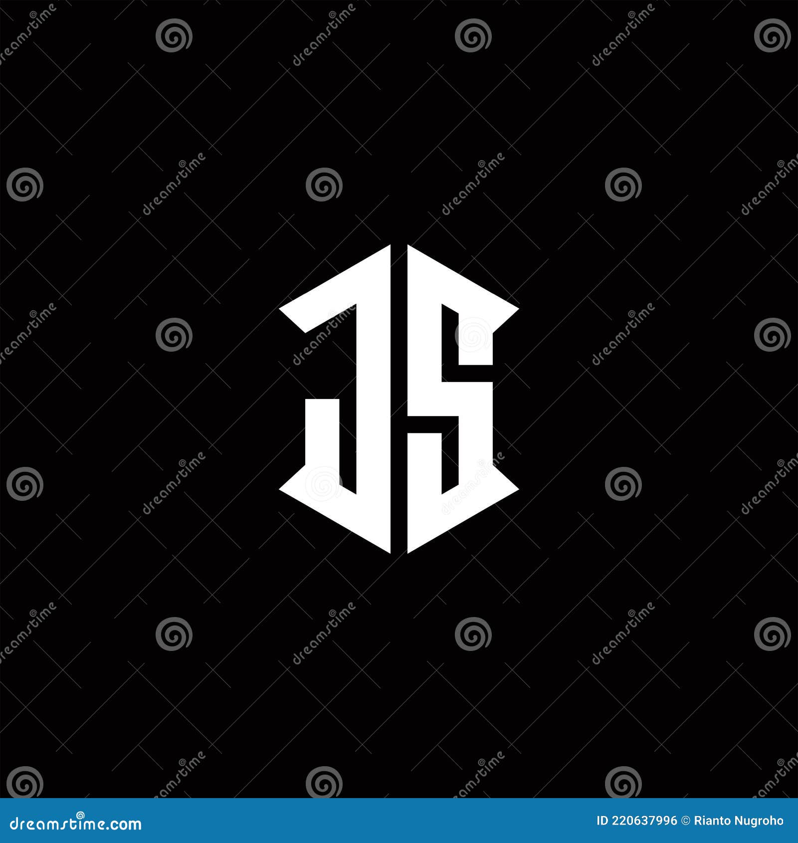 Js Logo Monogramm Mit Schild Form Designs Schablone Vektor Abbildung ...