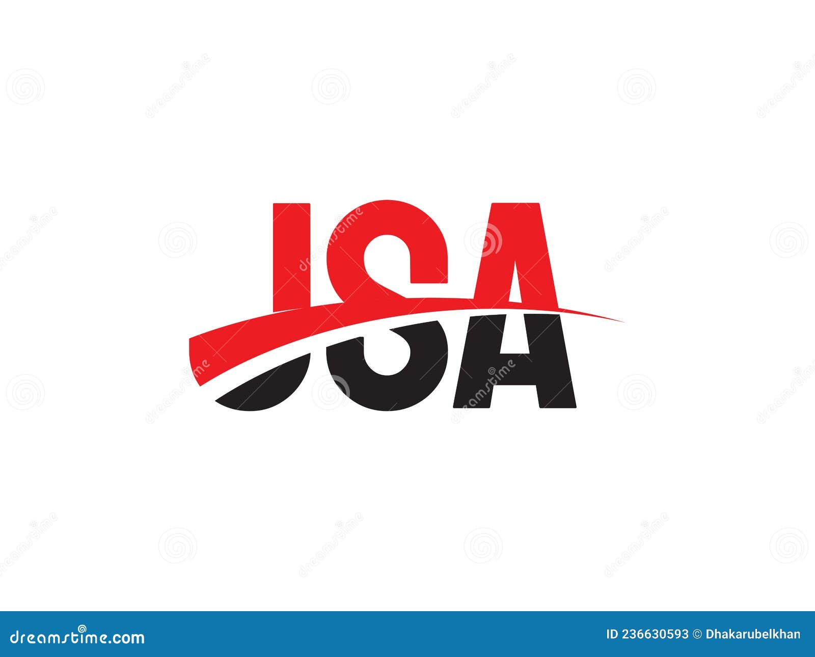 JSA Letter Initial Logo Design Vector Illustration Stock Vector ...