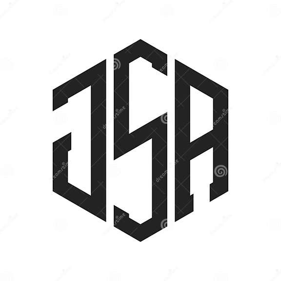 JSA Logo Design. Initial Letter JSA Monogram Logo Using Hexagon Shape ...