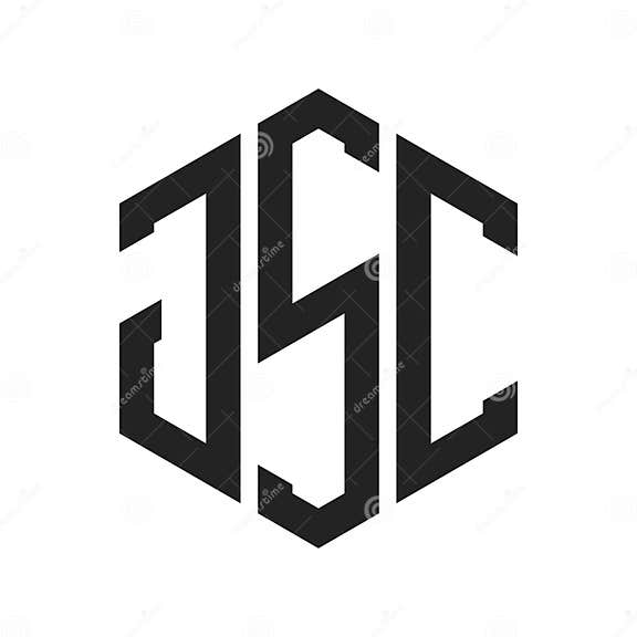 JSC Logo Design. Initial Letter JSC Monogram Logo Using Hexagon Shape ...
