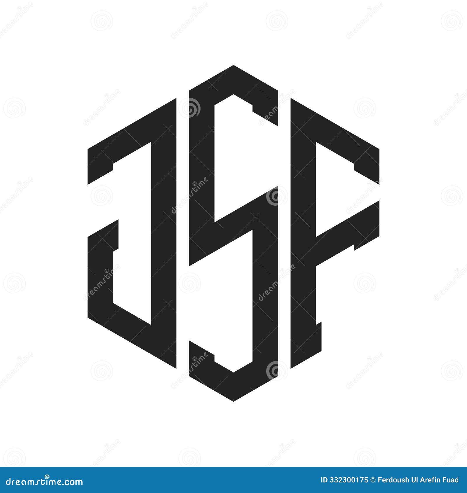 JSF Logo Design. Initial Letter JSF Monogram Logo Using Hexagon Shape ...
