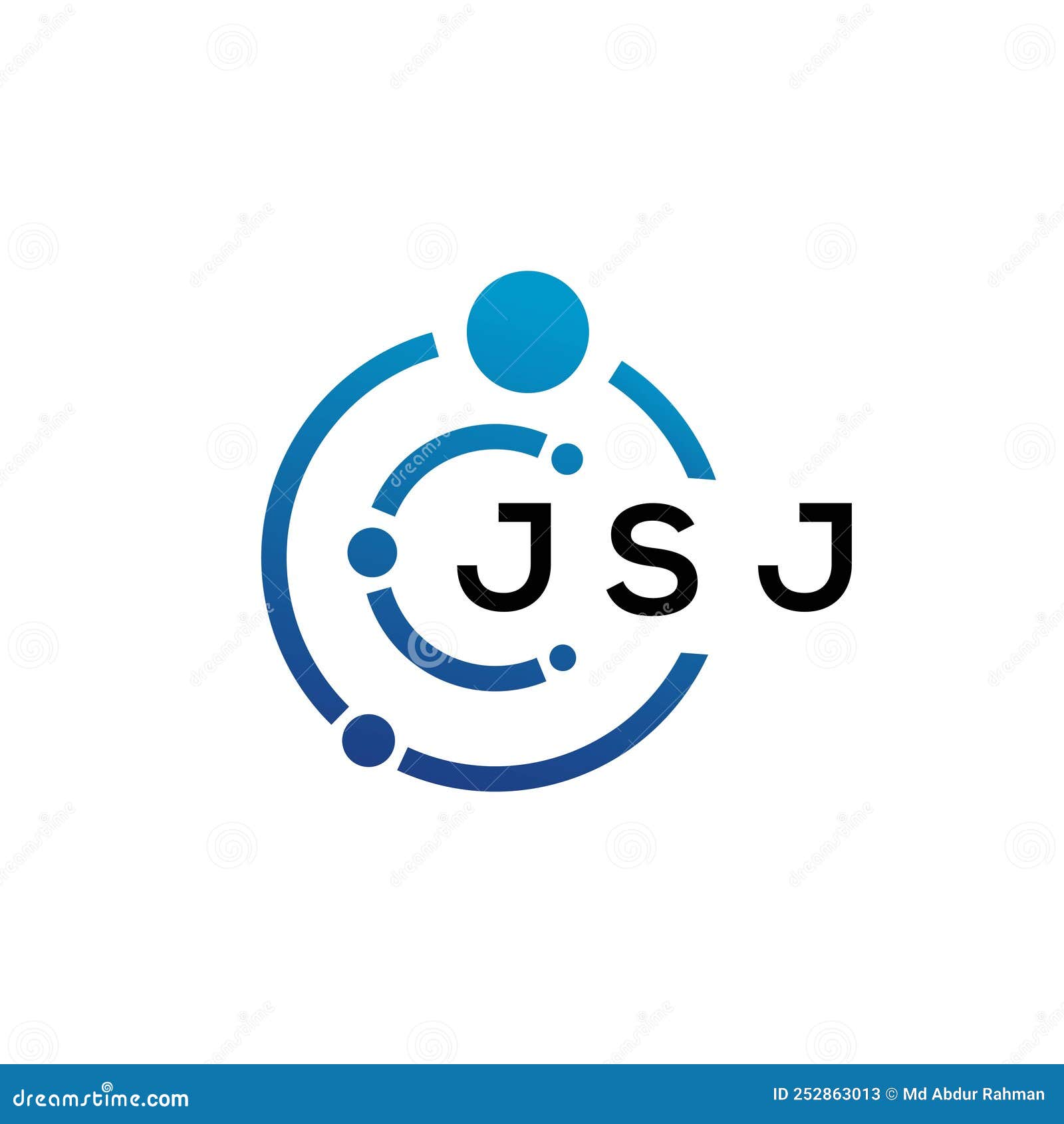 JSJ Letter Technology Logo Design on White Background. JSJ Creative ...