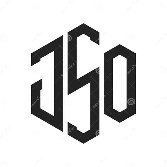 JSO Logo Design. Initial Letter JSO Monogram Logo Using Hexagon Shape ...