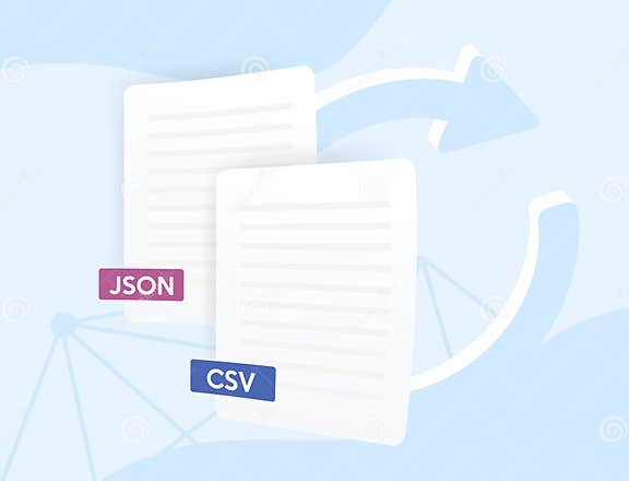Json Csv Converter Concept. Two Tables in Different Formats and ...