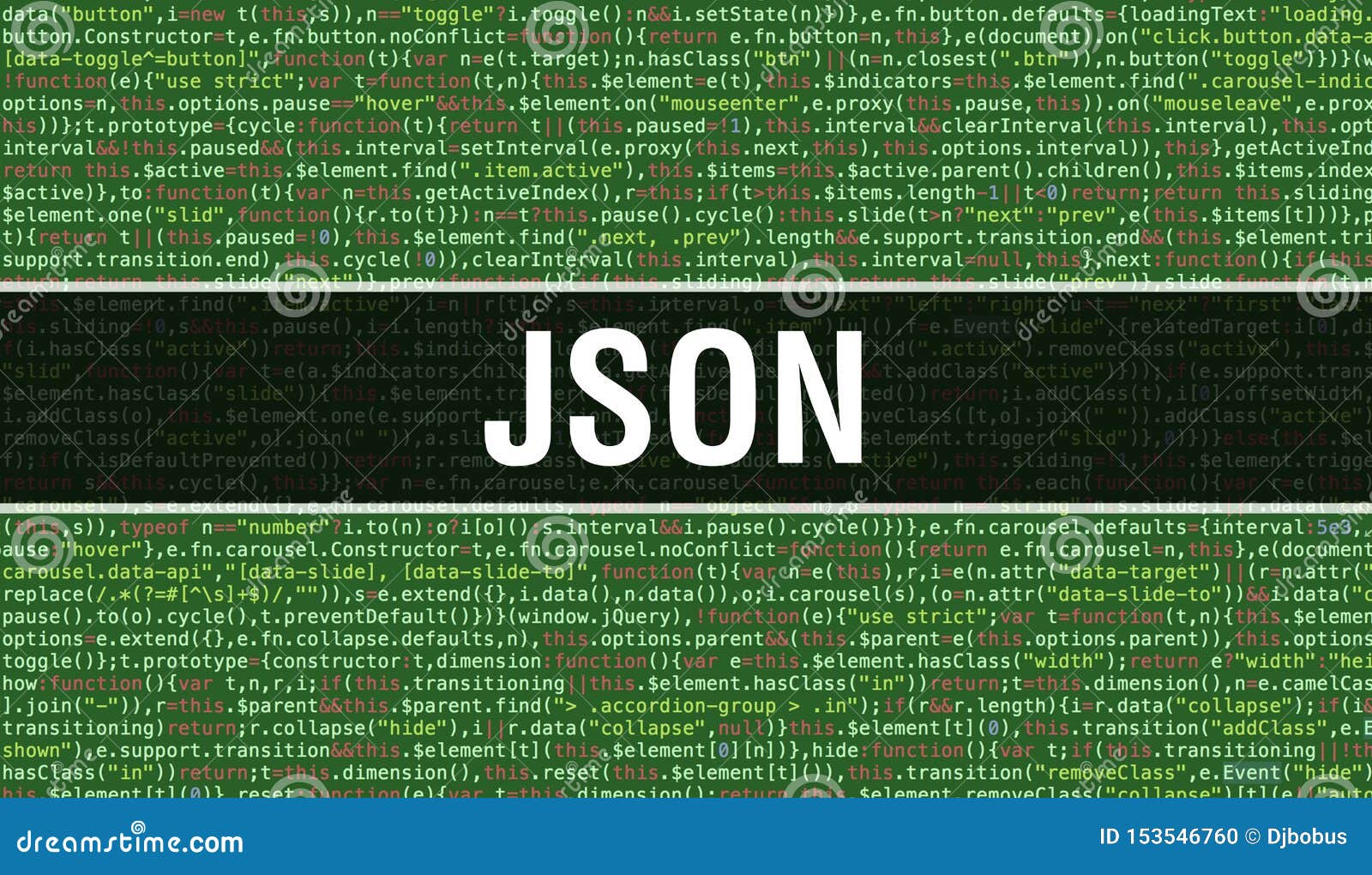 Json With Abstract Technology Binary Code Backgrounddigital Binary Data And Secure Data Concept