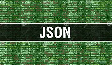 JSON Text Written on Programming Code Abstract Technology Background of ...