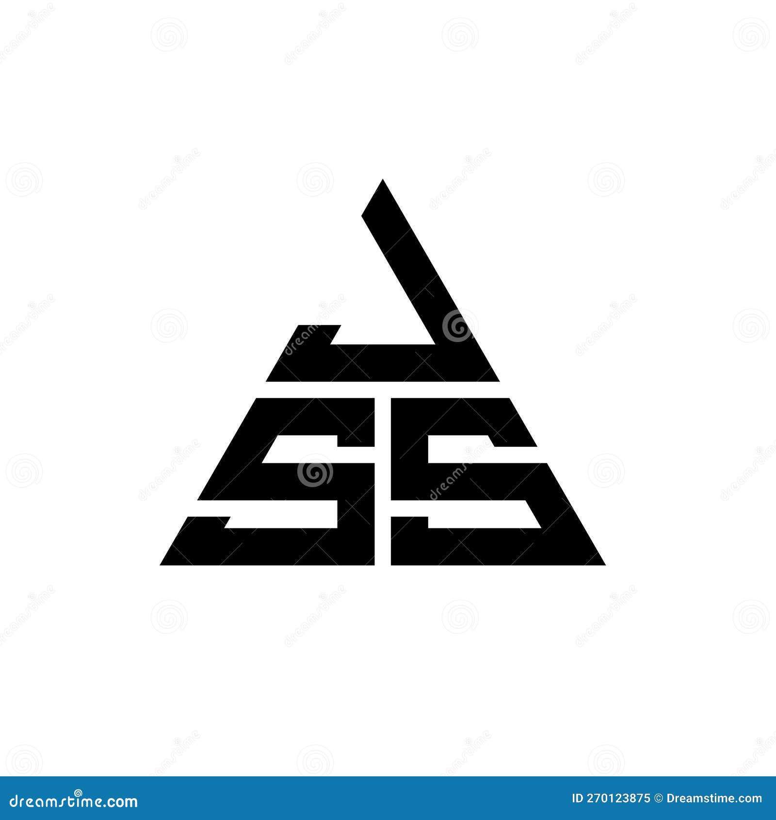 JSS Triangle Letter Logo Design with Triangle Shape. JSS Triangle Logo ...