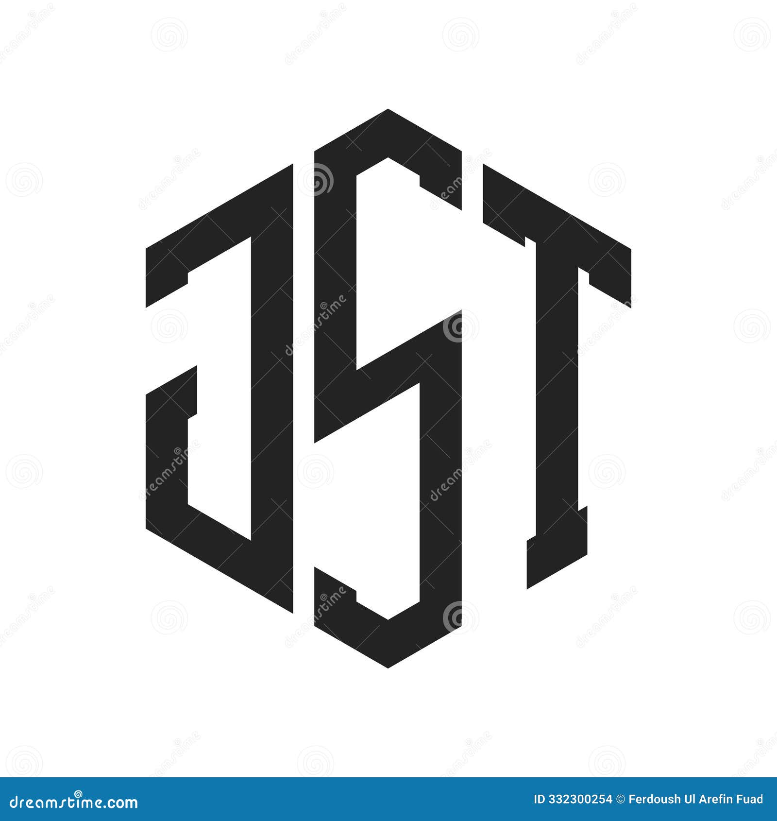 JST Logo Design. Initial Letter JST Monogram Logo Using Hexagon Shape ...