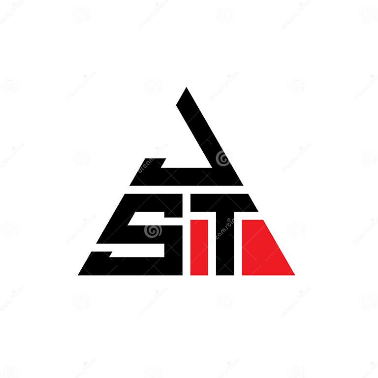 JST Triangle Letter Logo Design with Triangle Shape. JST Triangle Logo ...