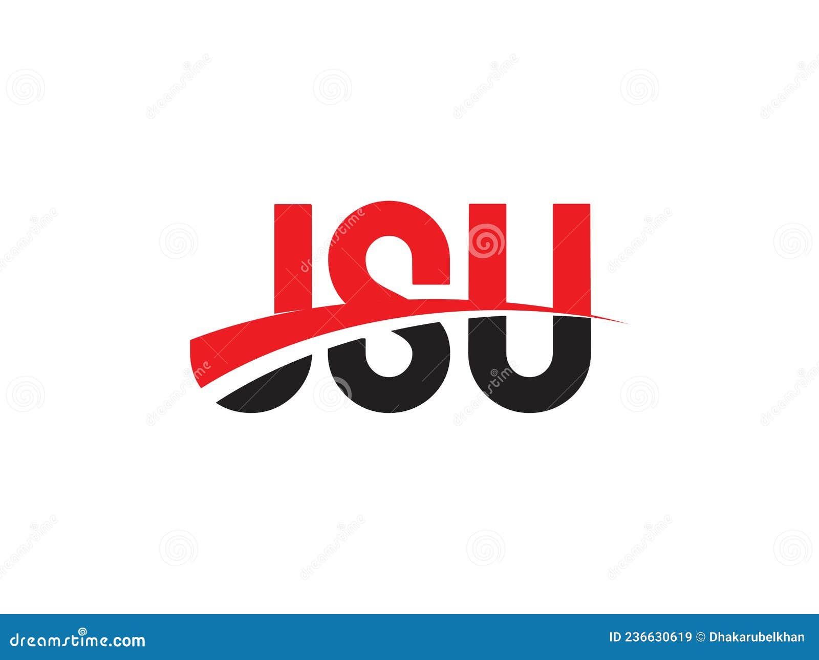 JSU Letter Initial Logo Design Vector Illustration Stock Vector ...