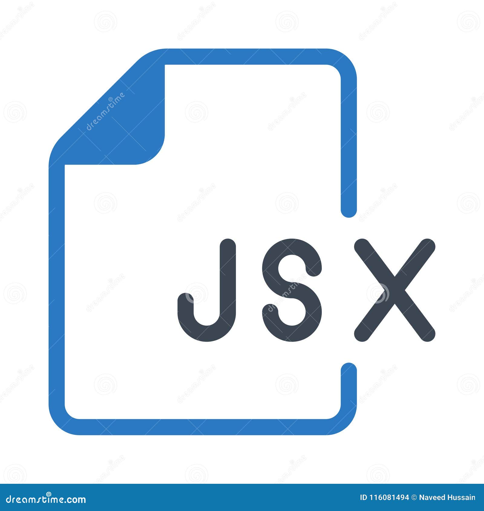 JSX File Glyphs Double Color Icon Stock Illustration - Illustration of ...