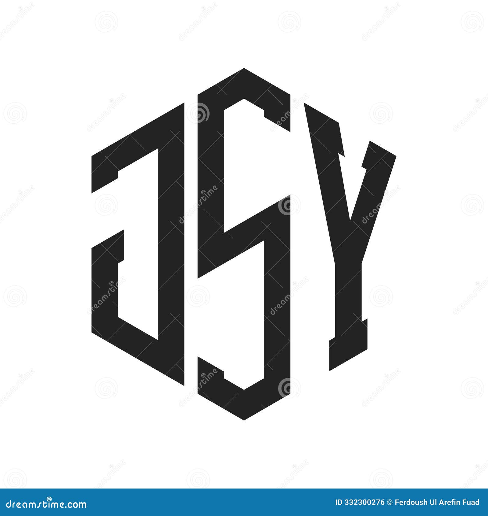 JSY Logo Design. Initial Letter JSY Monogram Logo Using Hexagon Shape ...