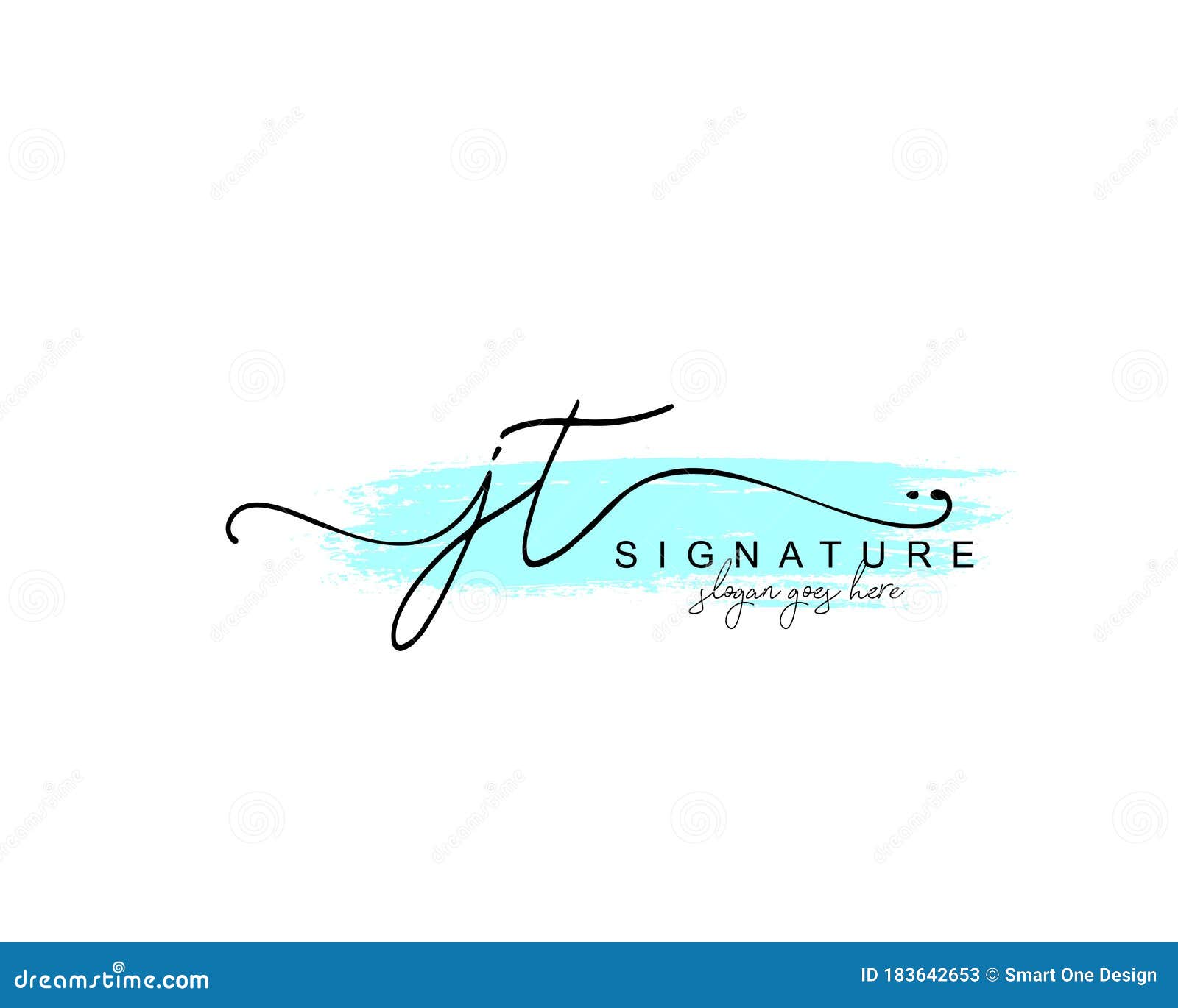 Initial JT Signature Logo Template Vector Stock Vector - Illustration ...