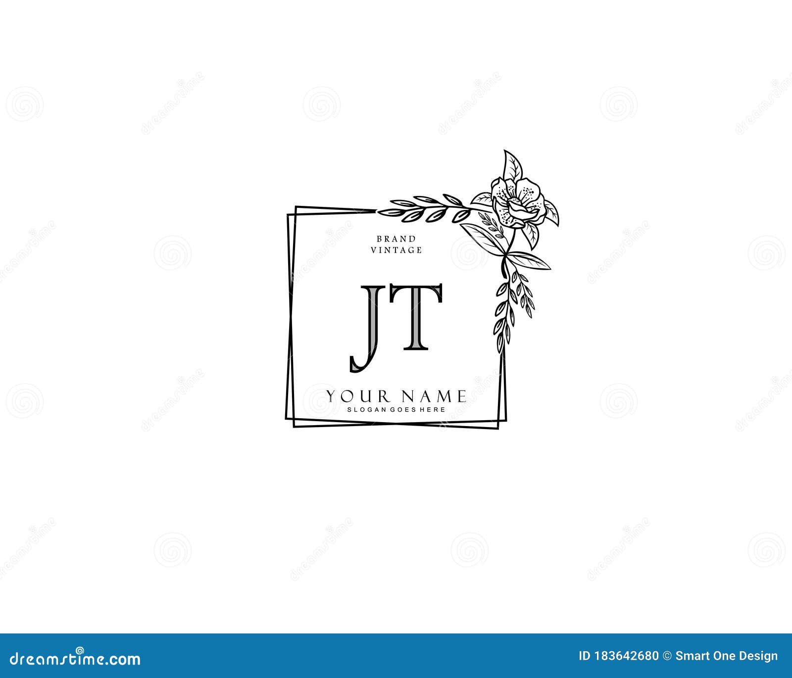 Initial JT Signature Logo Template Vector Stock Vector - Illustration ...