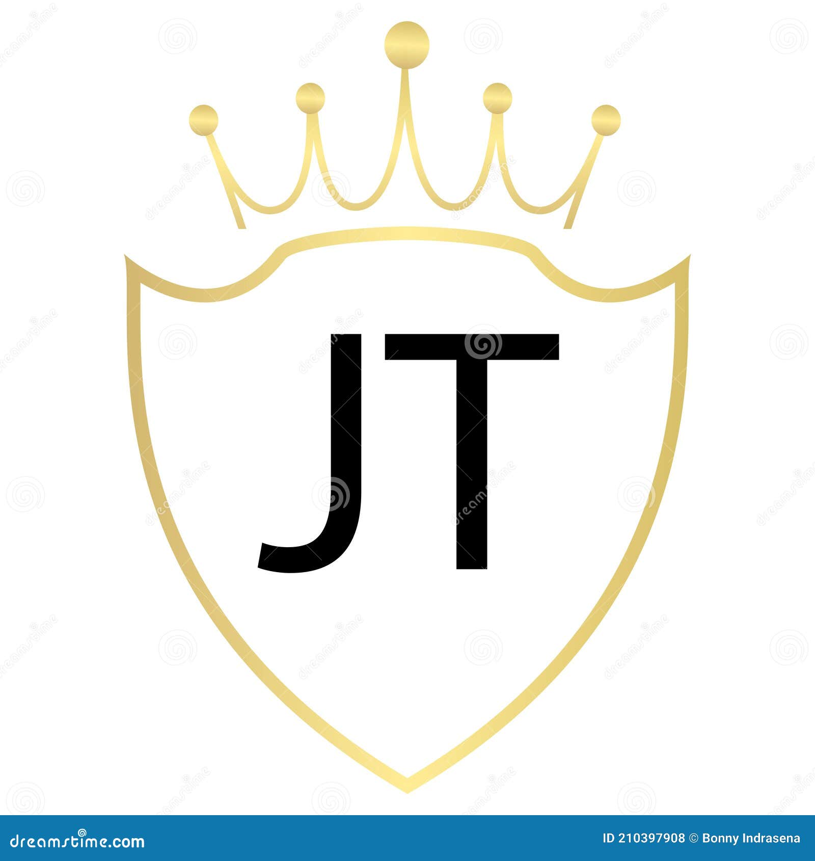 JT Letter Logo Design with Simple Style Stock Vector - Illustration of ...
