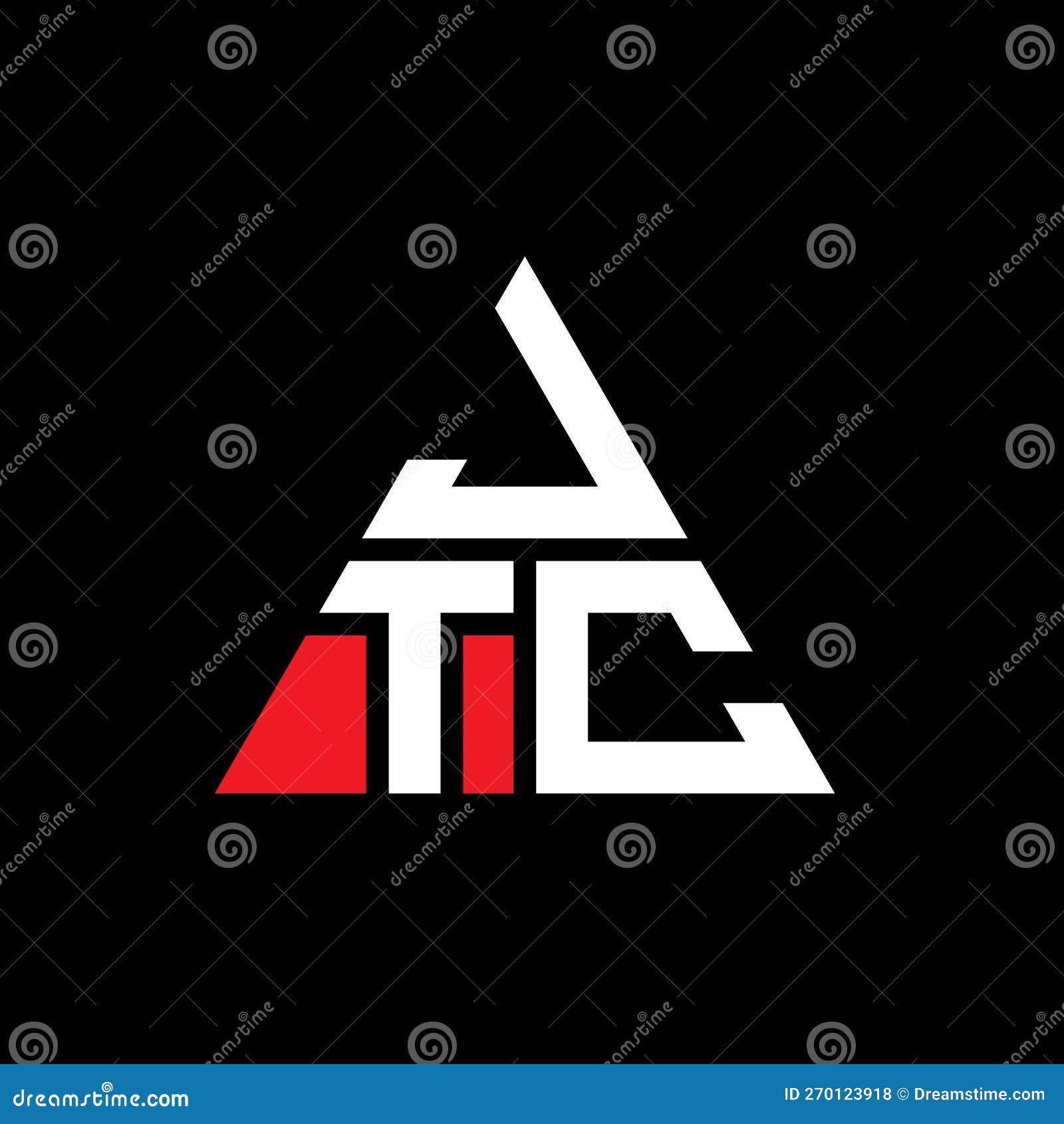 JTC Triangle Letter Logo Design with Triangle Shape. JTC Triangle Logo ...