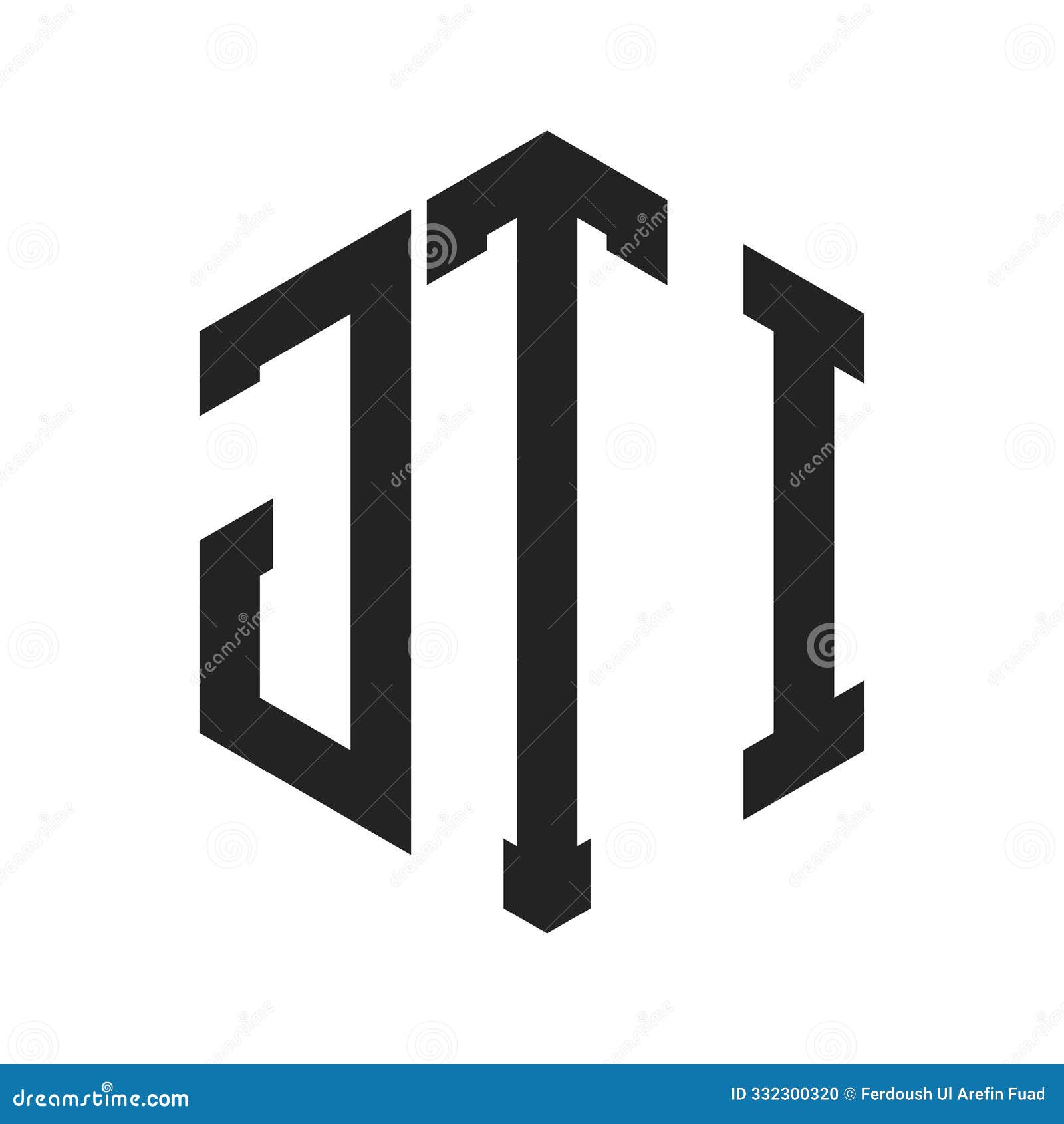 JTI Logo Design. Initial Letter JTI Monogram Logo Using Hexagon Shape ...