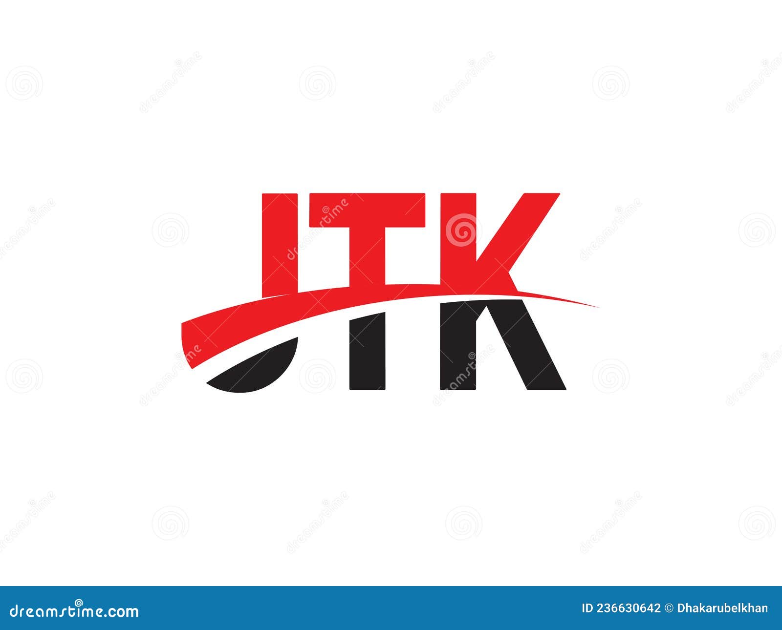 JTK Letter Initial Logo Design Vector Illustration Stock Vector ...