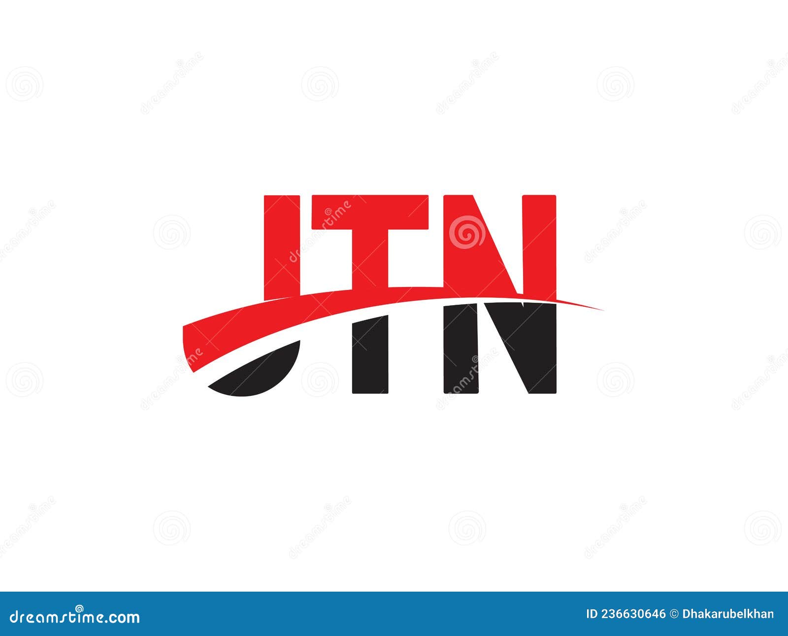 JTN Letter Initial Logo Design Vector Illustration Stock Vector ...