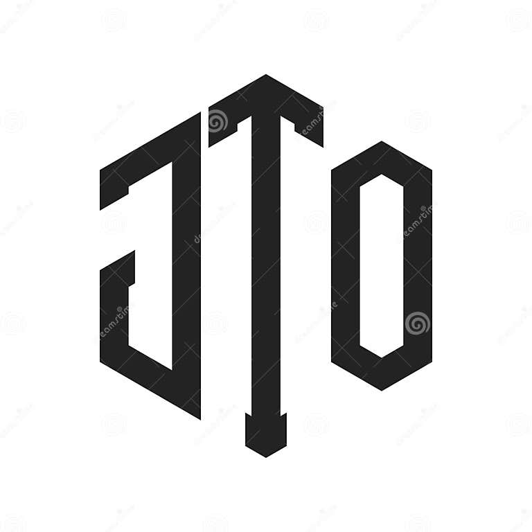 JTO Logo Design. Initial Letter JTO Monogram Logo Using Hexagon Shape ...
