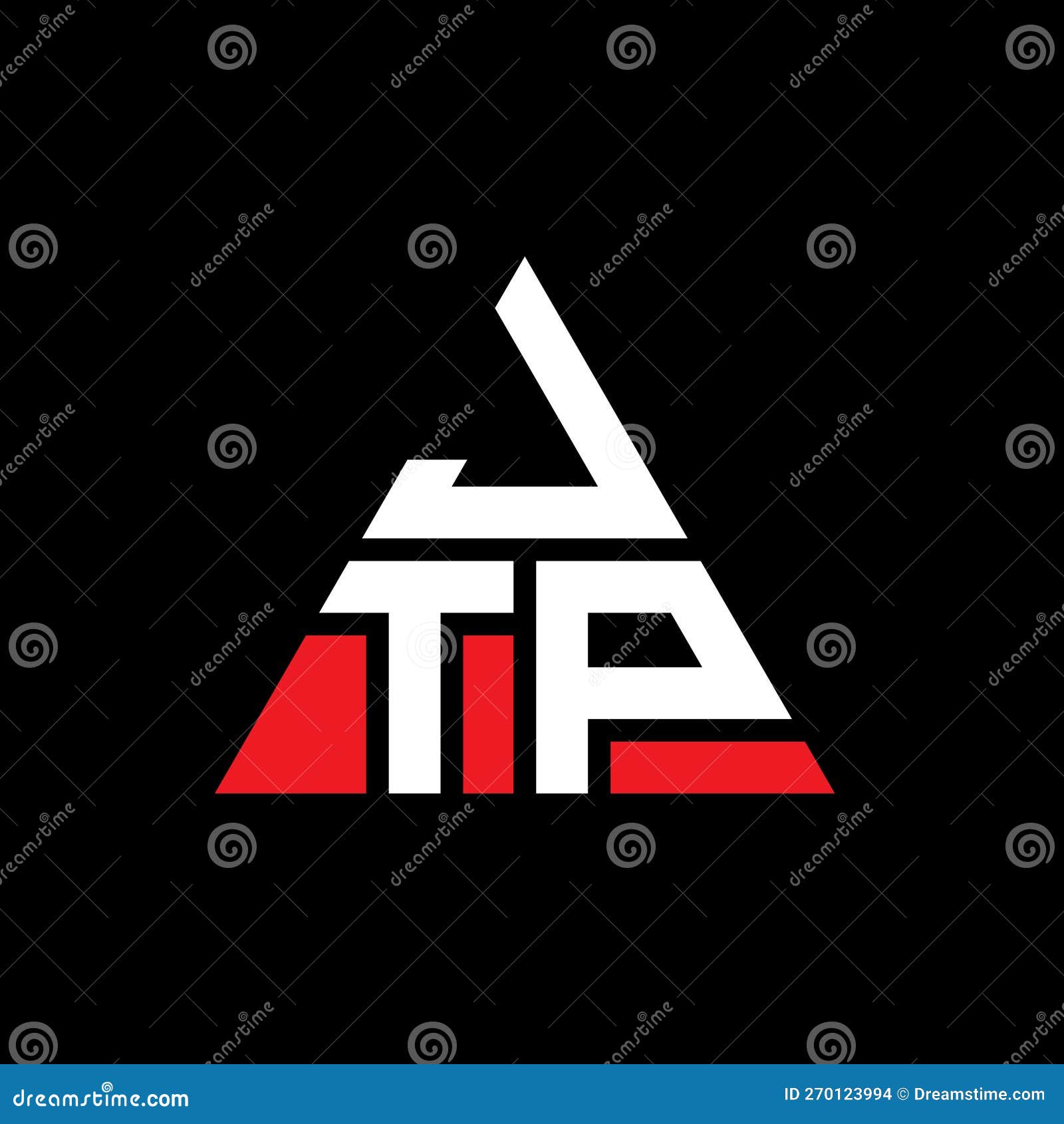 JTP Triangle Letter Logo Design with Triangle Shape. JTP Triangle Logo ...
