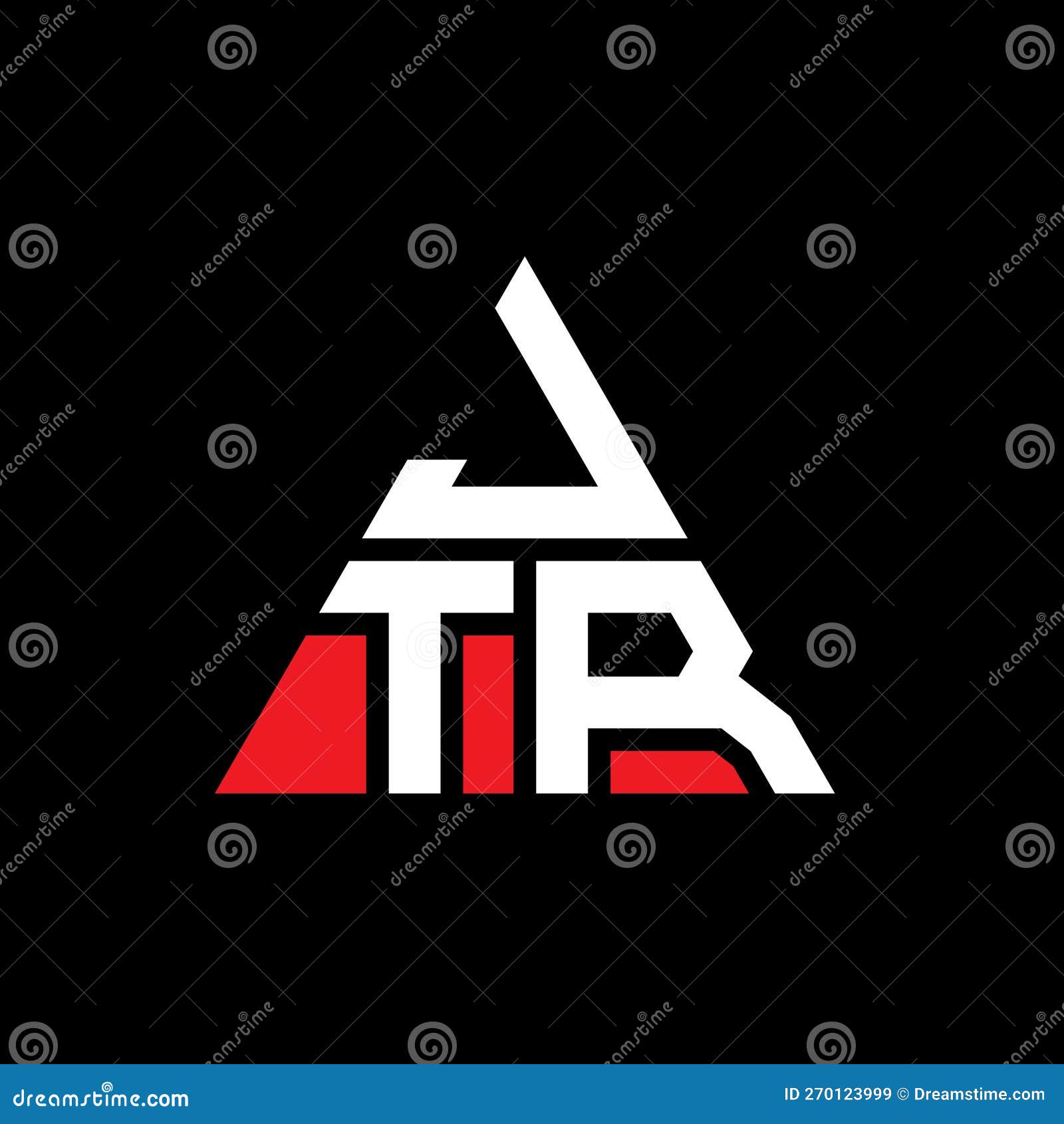 JTR Triangle Letter Logo Design with Triangle Shape. JTR Triangle Logo ...