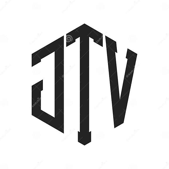 JTV Logo Design. Initial Letter JTV Monogram Logo Using Hexagon Shape ...