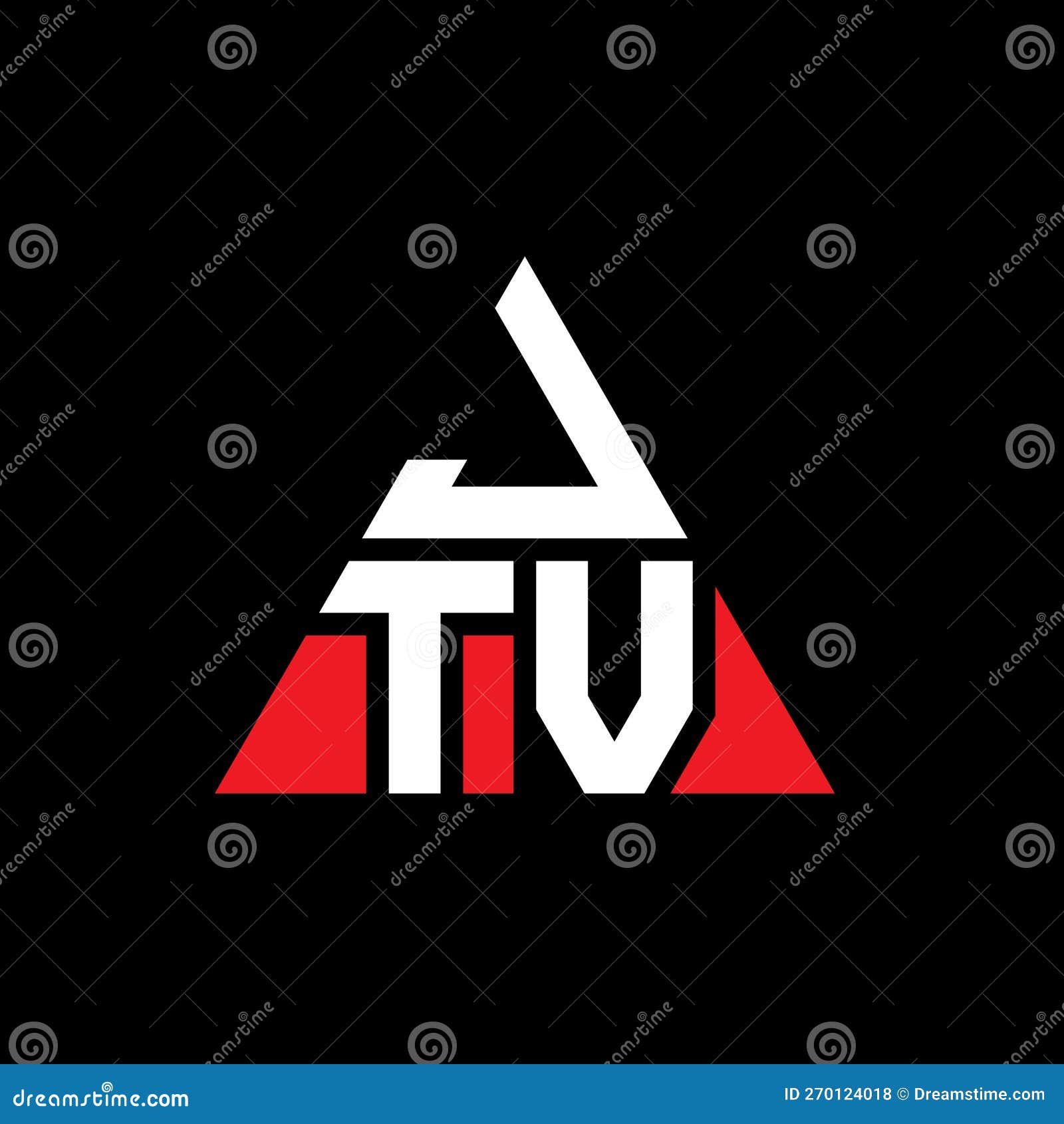 JTV Triangle Letter Logo Design with Triangle Shape. JTV Triangle Logo ...