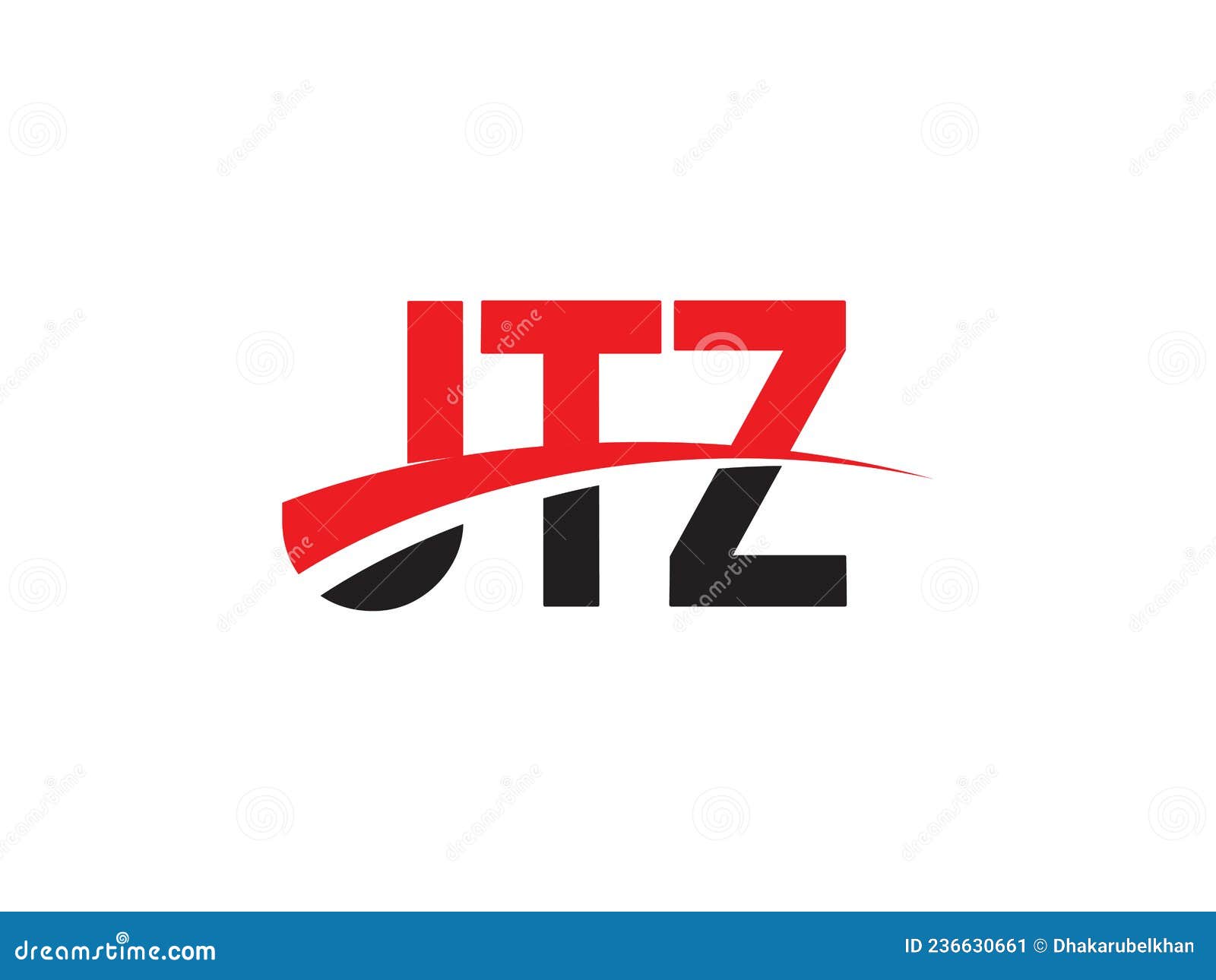 JTZ Letter Initial Logo Design Vector Illustration Stock Vector ...