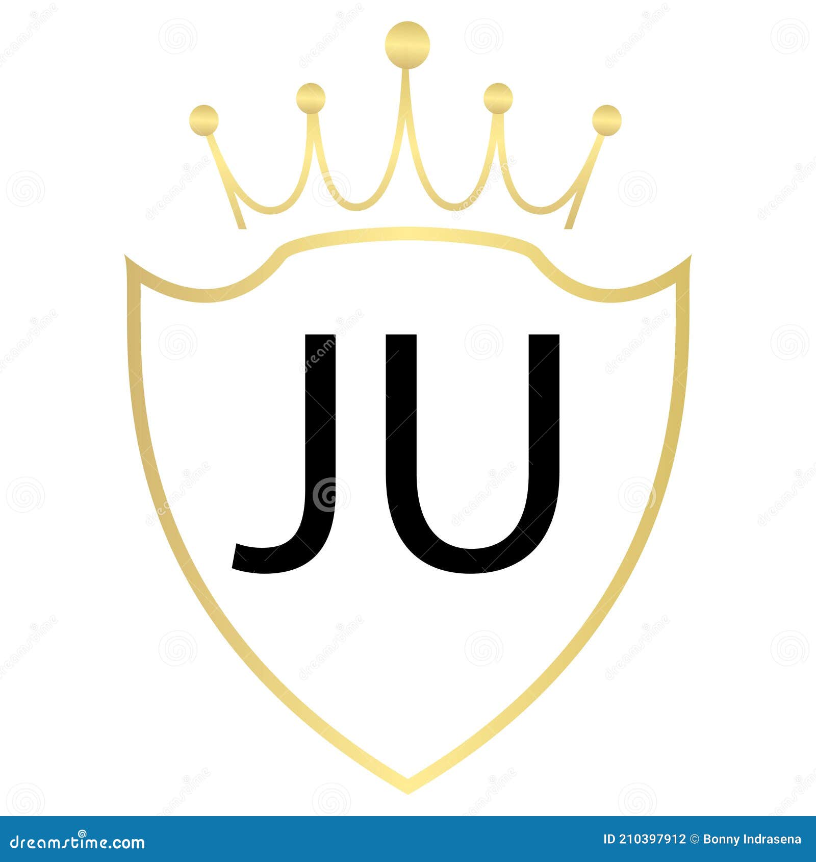 JU Letter Logo Design with Simple Style Stock Vector - Illustration of ...