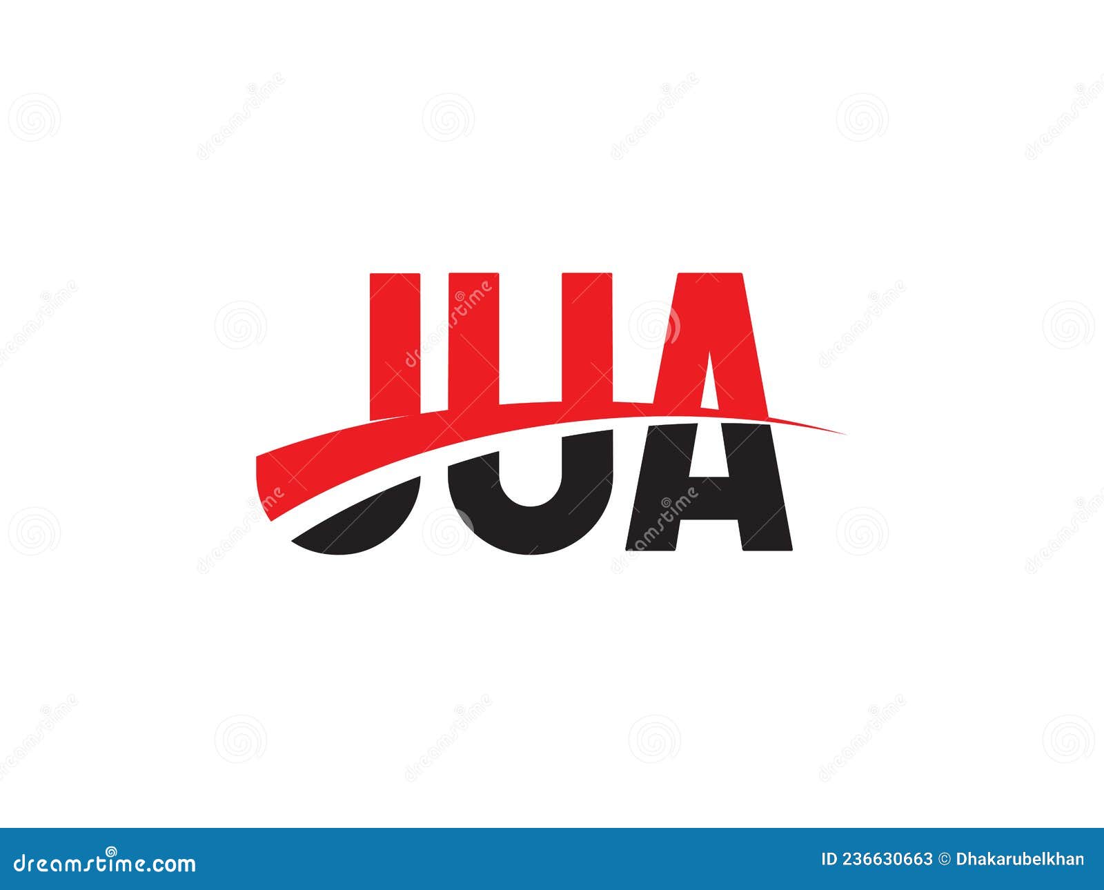 JUA Letter Initial Logo Design Vector Illustration Stock Vector ...