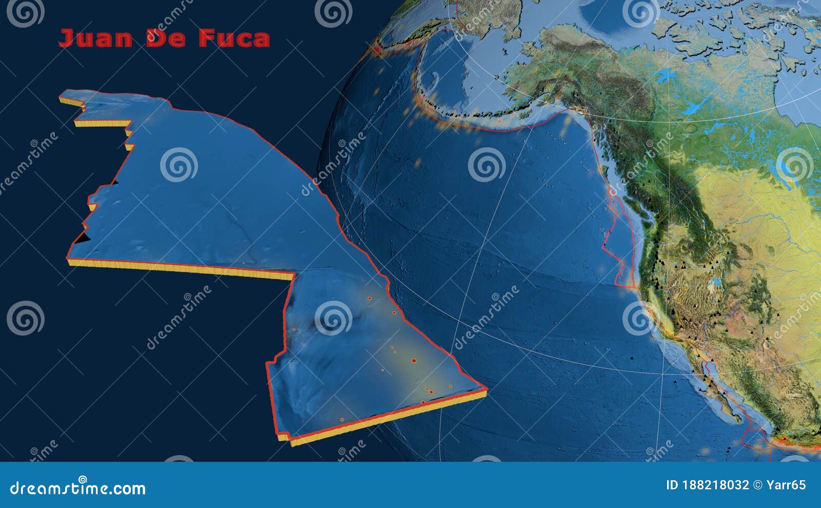 Juan De Fuca Plate Described and Presented - Topographic Stock ...
