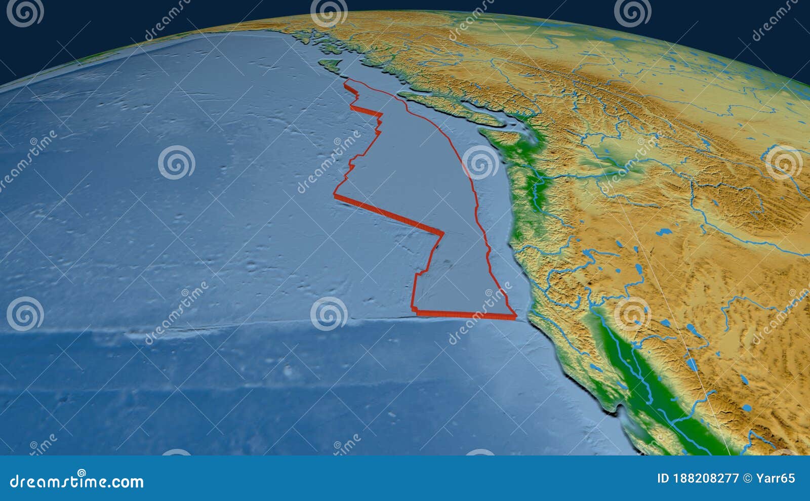 Juan De Fuca Plate Extruded - Physical Stock Illustration ...