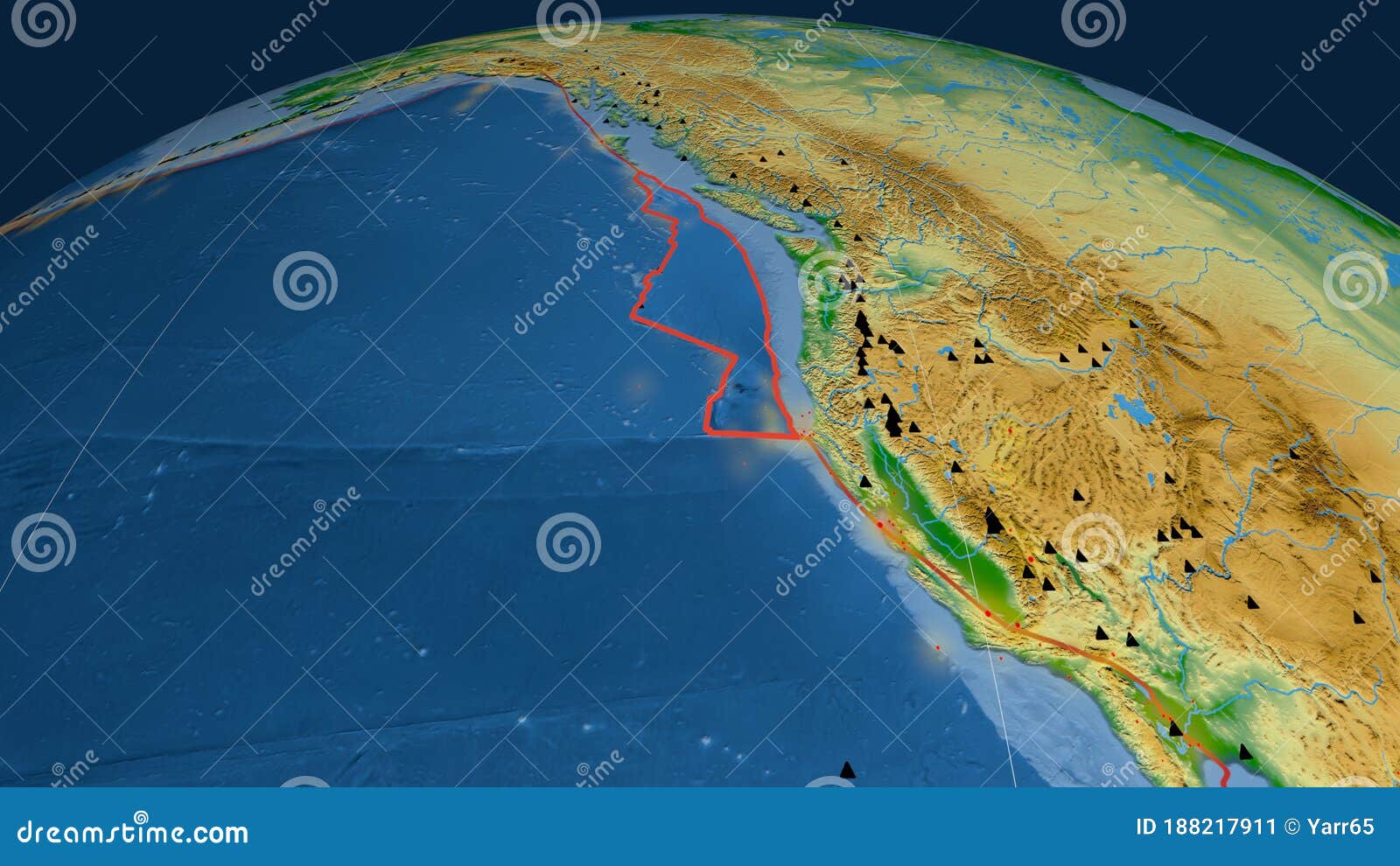 Juan De Fuca Plate World Map