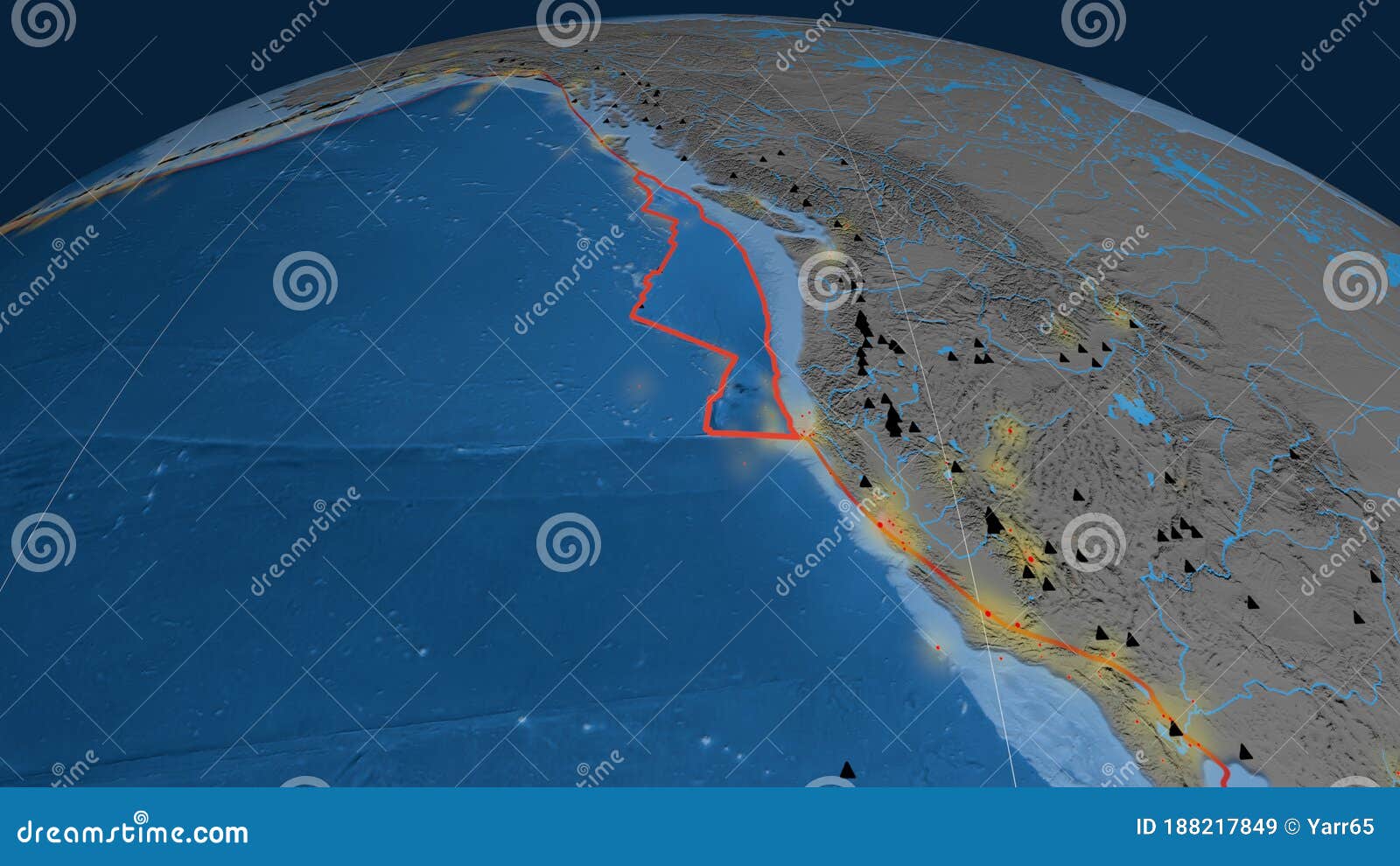 Juan De Fuca Plate World Map
