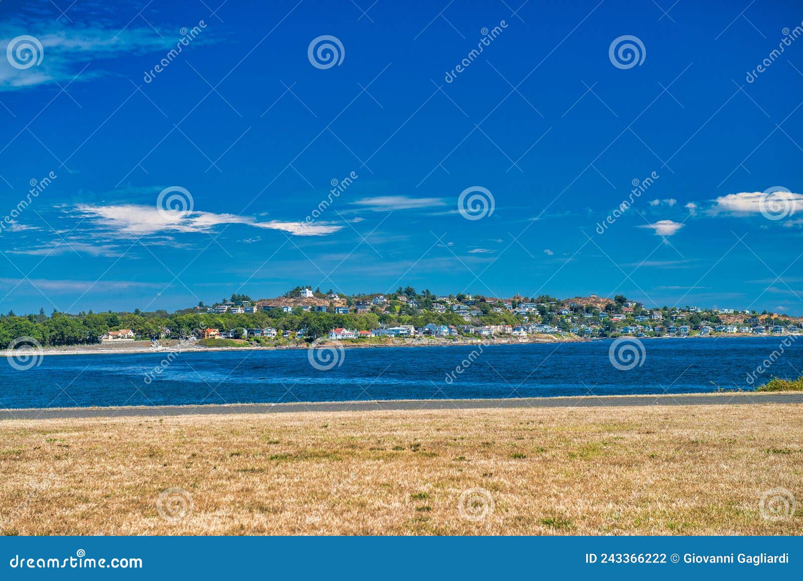 Juan De Fuca Strait Panoramic View in Victoria, Canada Stock Photo ...