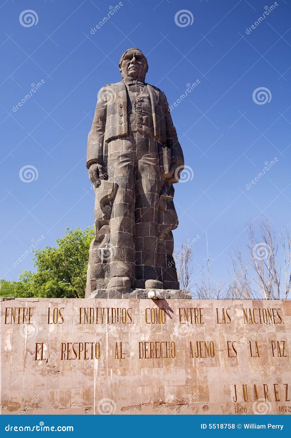 Juarez Statue Hill of Bells Queretaro Mexico Stock Photo - Image of ...