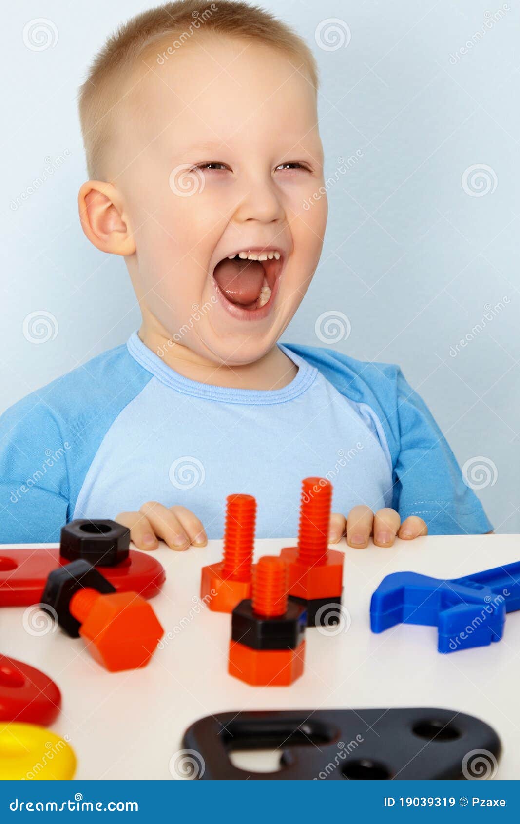 Jubilant Children with Toys Stock Image - Image of shouts, plastic ...