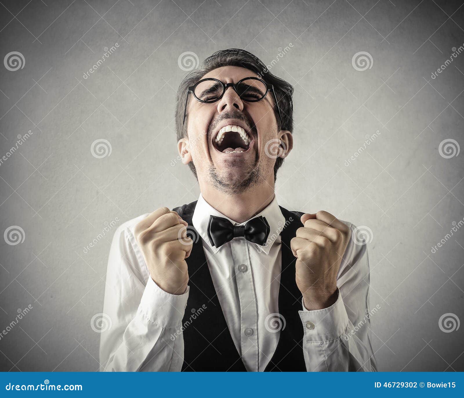 Jubilating businessman stock photo. Image of concept - 46729302
