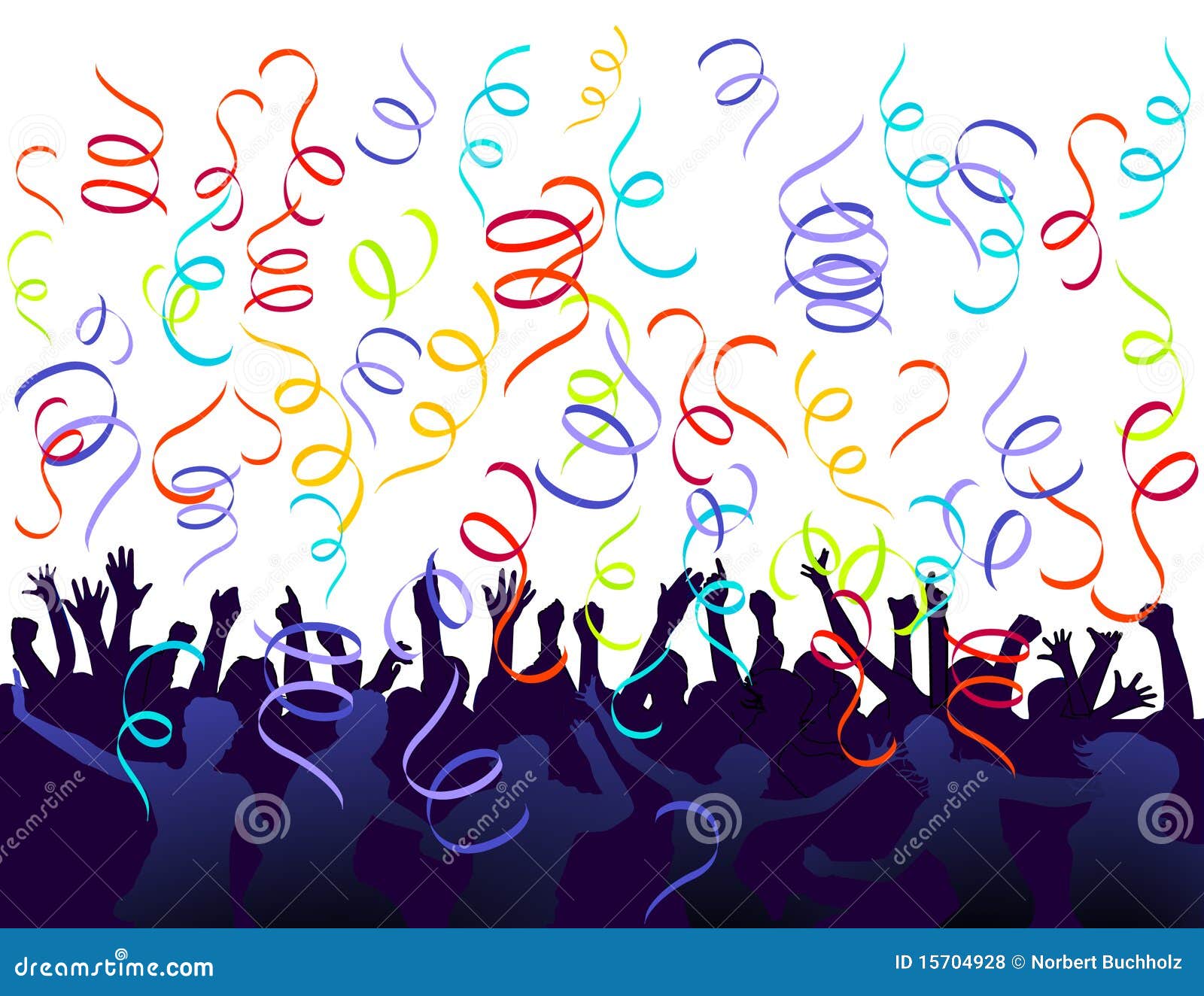 Jubilation and confetti stock vector. Illustration of encore - 15704928
