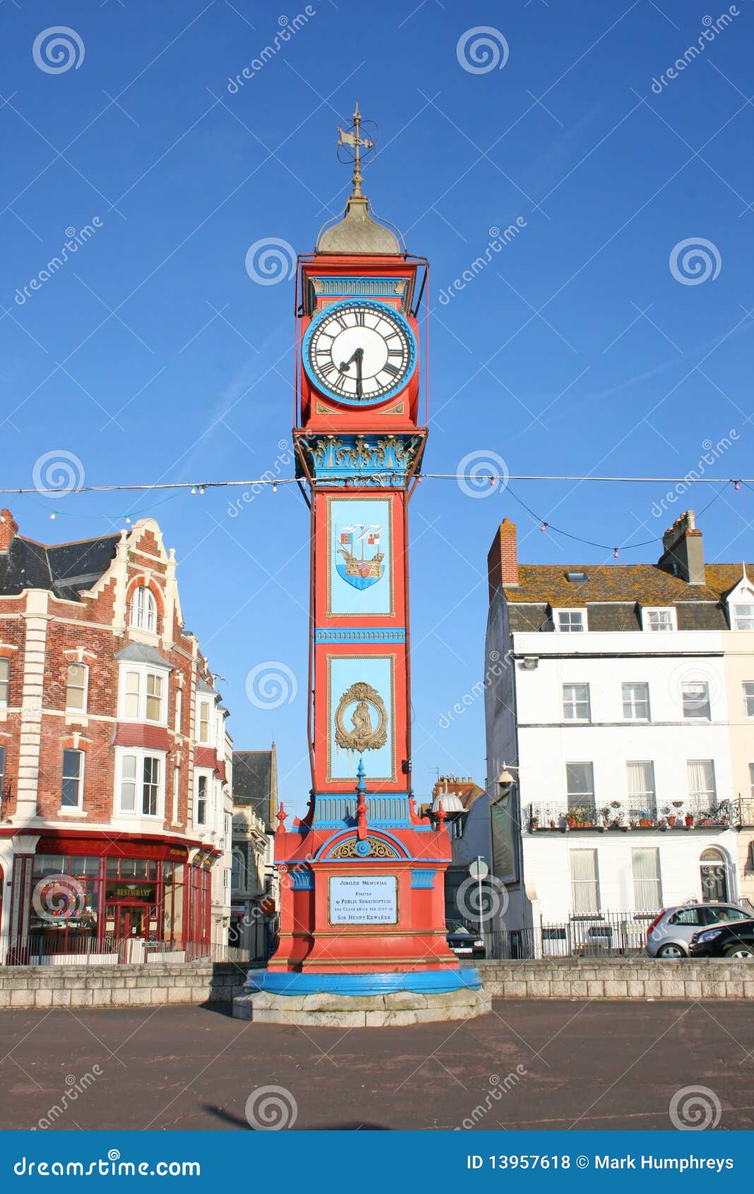 The Jubilee Clock Tower In Seaside Town Seaton. Devon. England Royalty ...