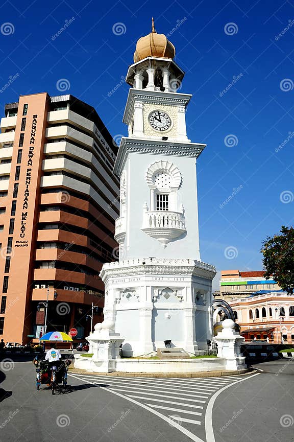Jubilee Clock Tower editorial stock image. Image of trishaw - 38342874