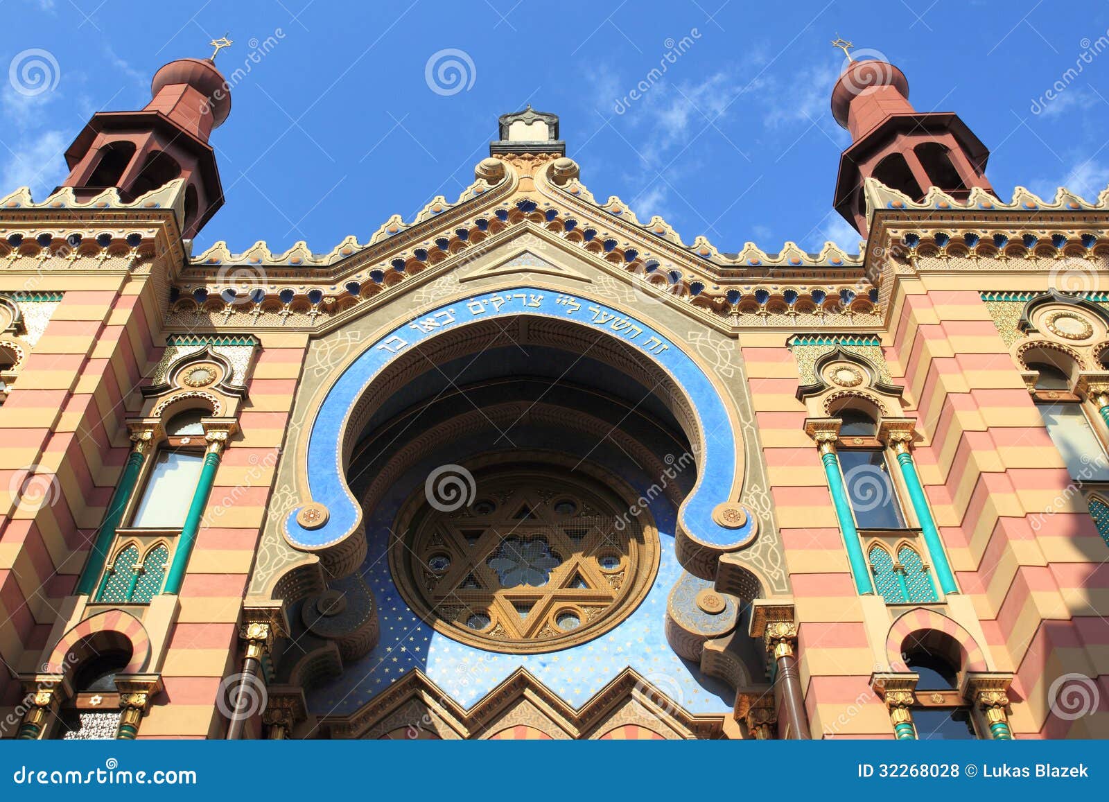 Jubilee Synagogue in Prague Stock Photo - Image of facace, prague: 32268028