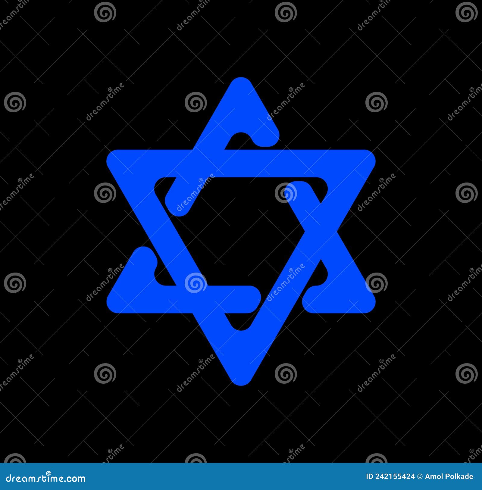 Judaism Vector Icon in Blue Colors Stock Vector - Illustration of ...