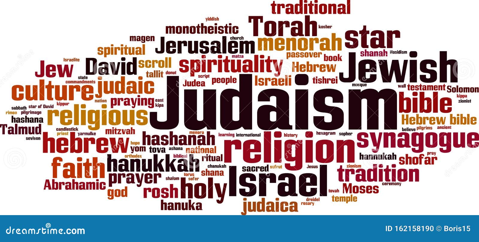 Judaism word cloud stock vector. Illustration of cloud - 162158190