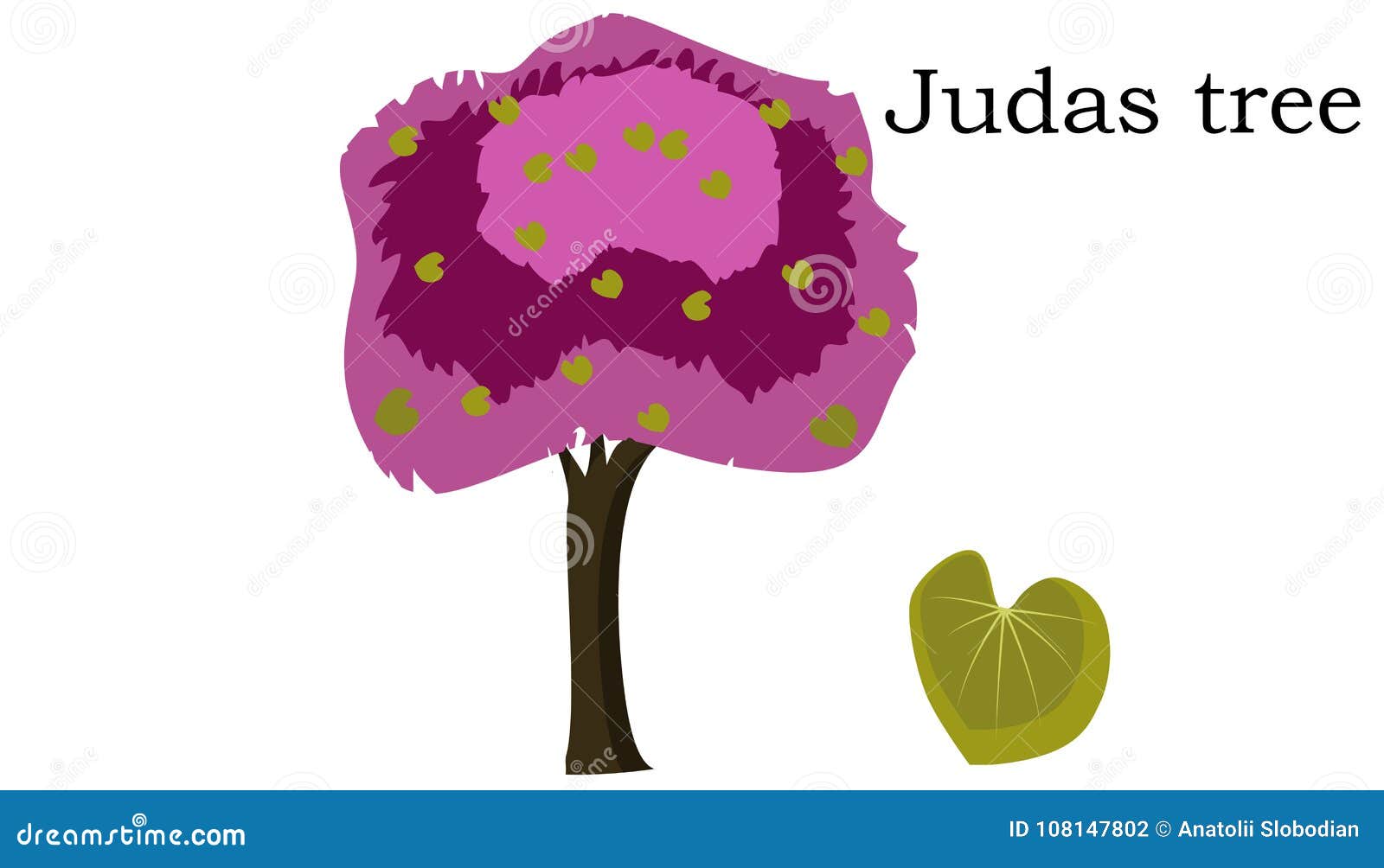 Judas Trees Vector Element. Vector Icon Green Stock Vector ...